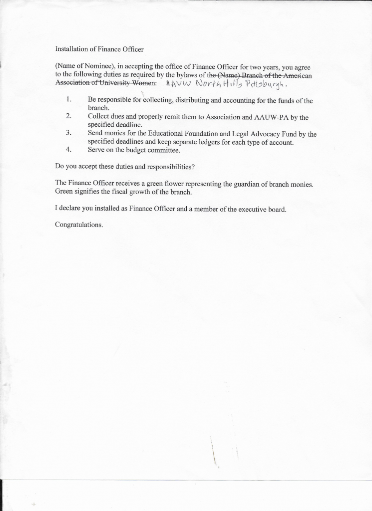 NHP Installation of Officers | AAUW North Hills Pittsburgh (PA) Branch